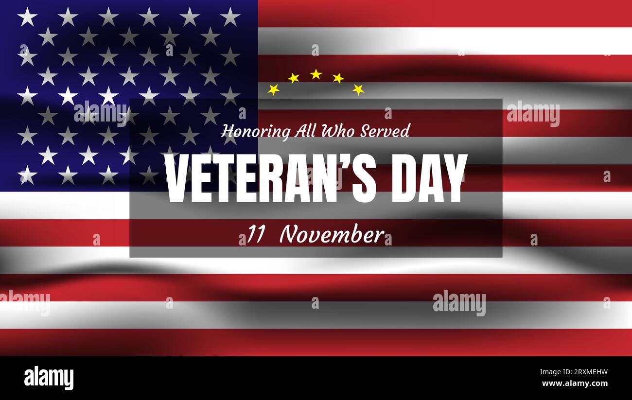 veteran's day banner design with american flag background. vector illustration Stock Vector ...