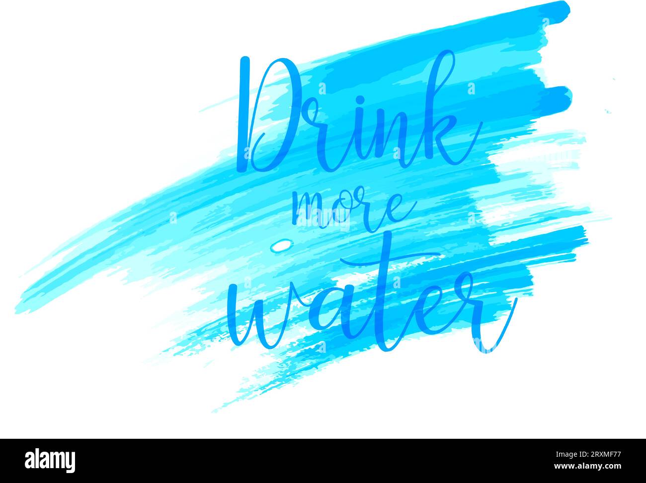 Lettering phrases Drink more water. Typography slogan. Healthy ...