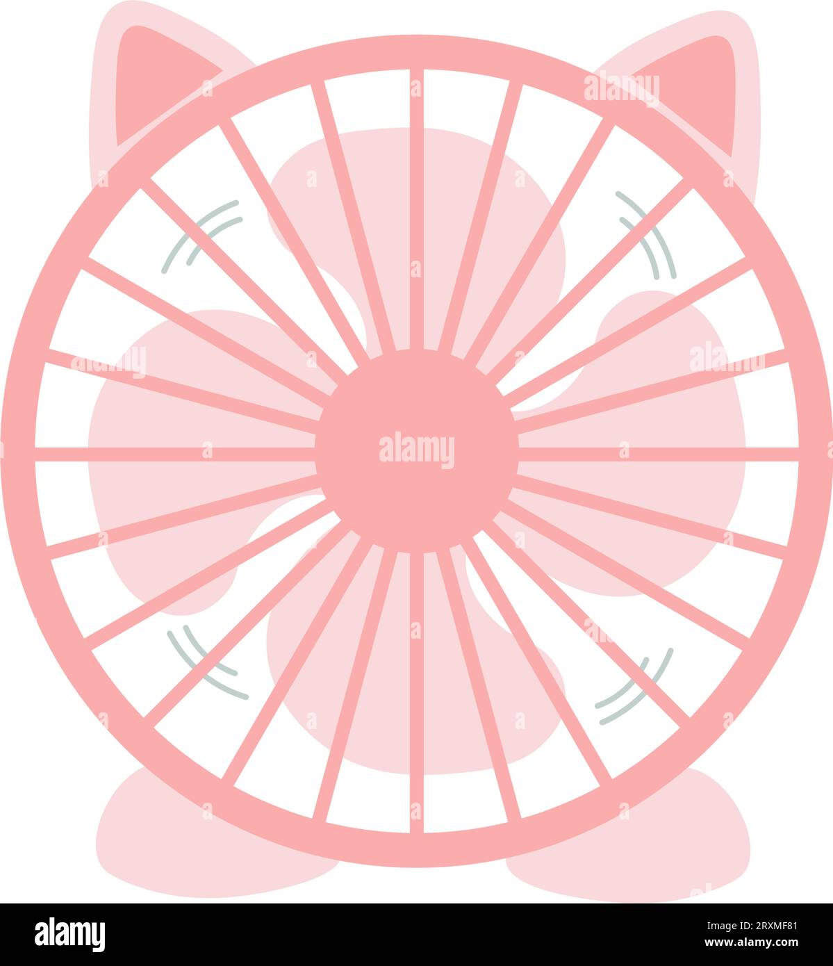 Modern portable fan. Comfort electric blower. Wind ventilator. Isolated ...