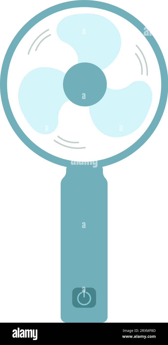 Modern portable fan. Comfort electric blower. Wind ventilator. Isolated ...