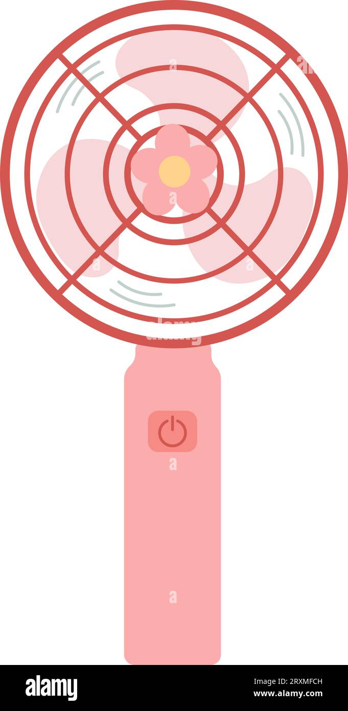 Modern portable fan. Comfort electric blower. Wind ventilator. Isolated ...
