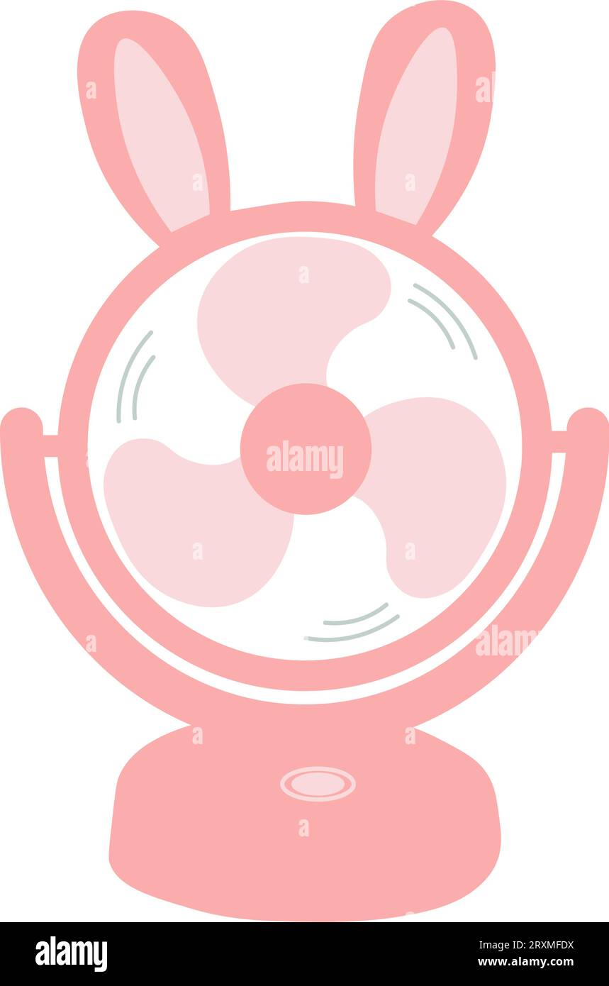 Modern portable fan. Comfort electric blower. Wind ventilator. Isolated ...