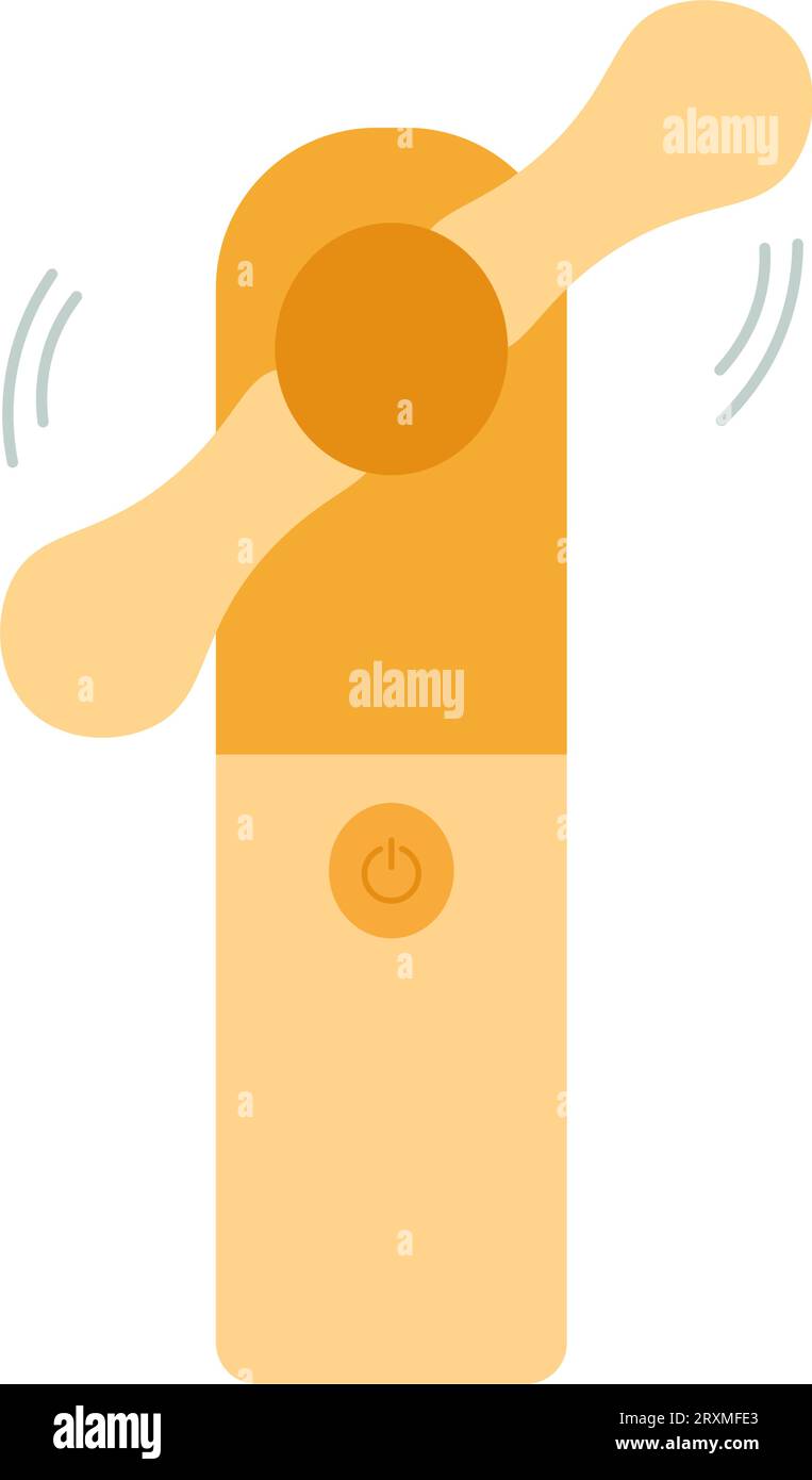 Modern portable fan. Comfort electric blower. Wind ventilator. Isolated ...