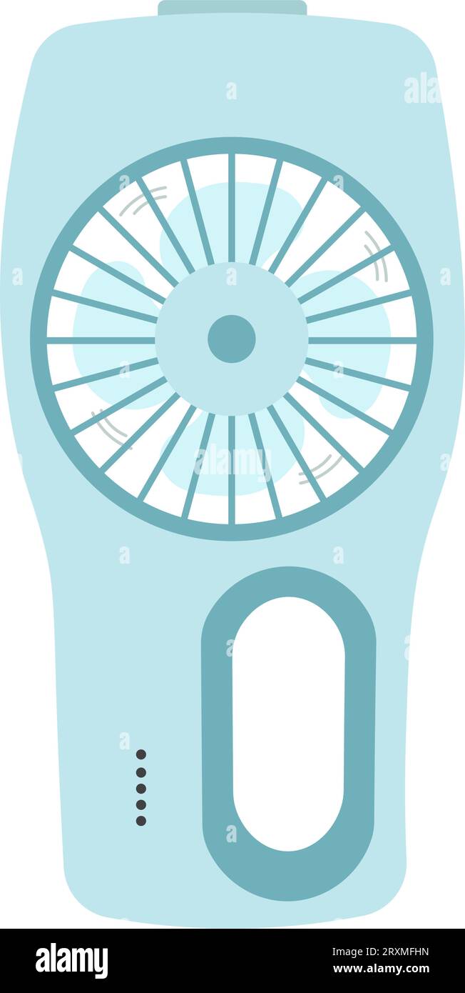 Modern portable fan. Comfort electric blower. Wind ventilator. Isolated ...