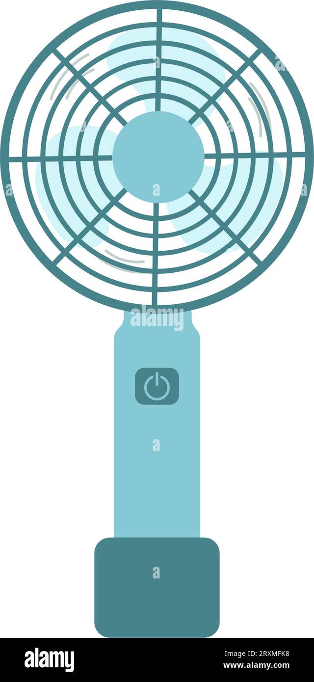 Modern portable fan. Comfort electric blower. Wind ventilator. Isolated ...