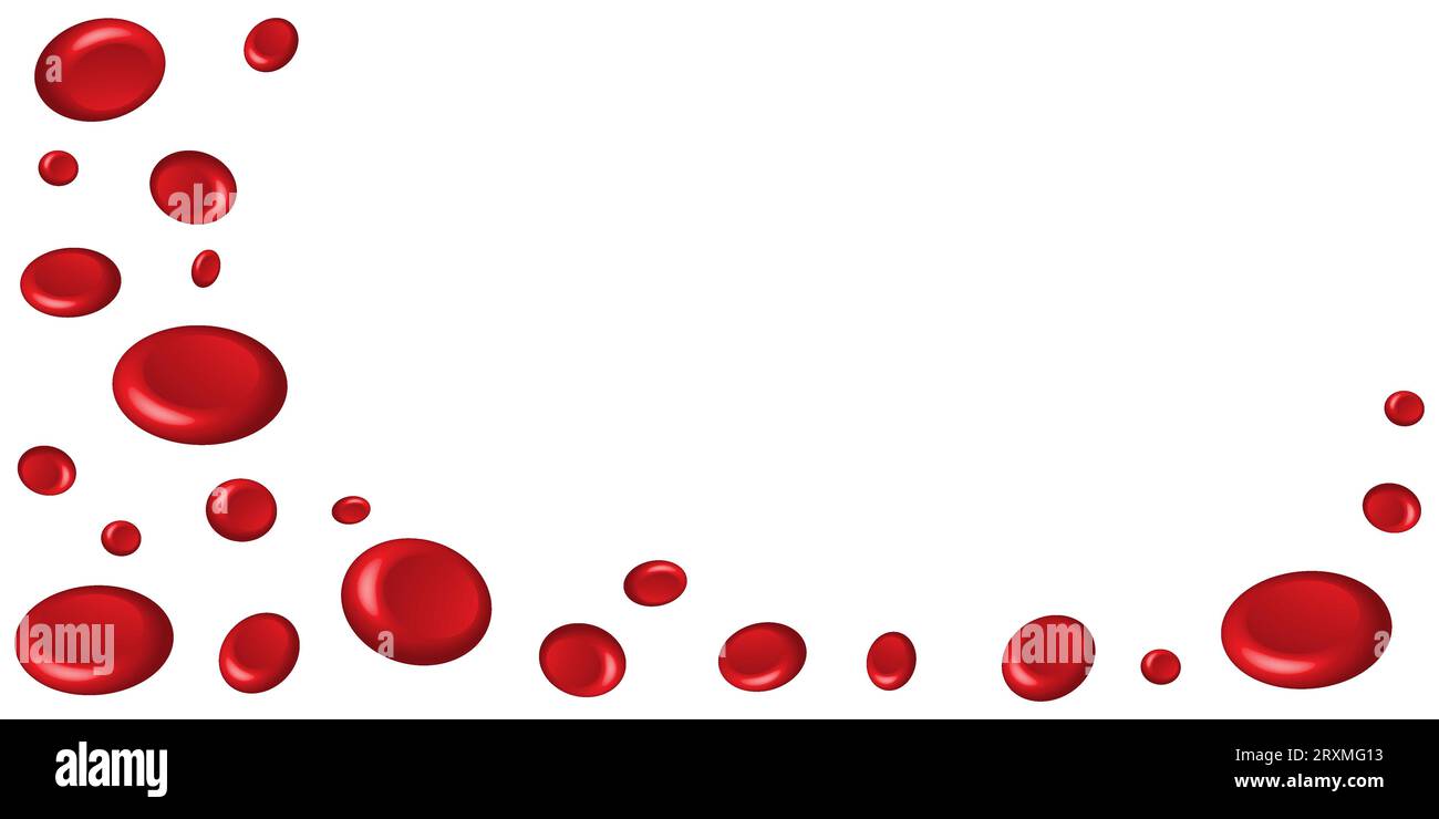 Red blood cells on isolated white background. Medical and Healthcare ...