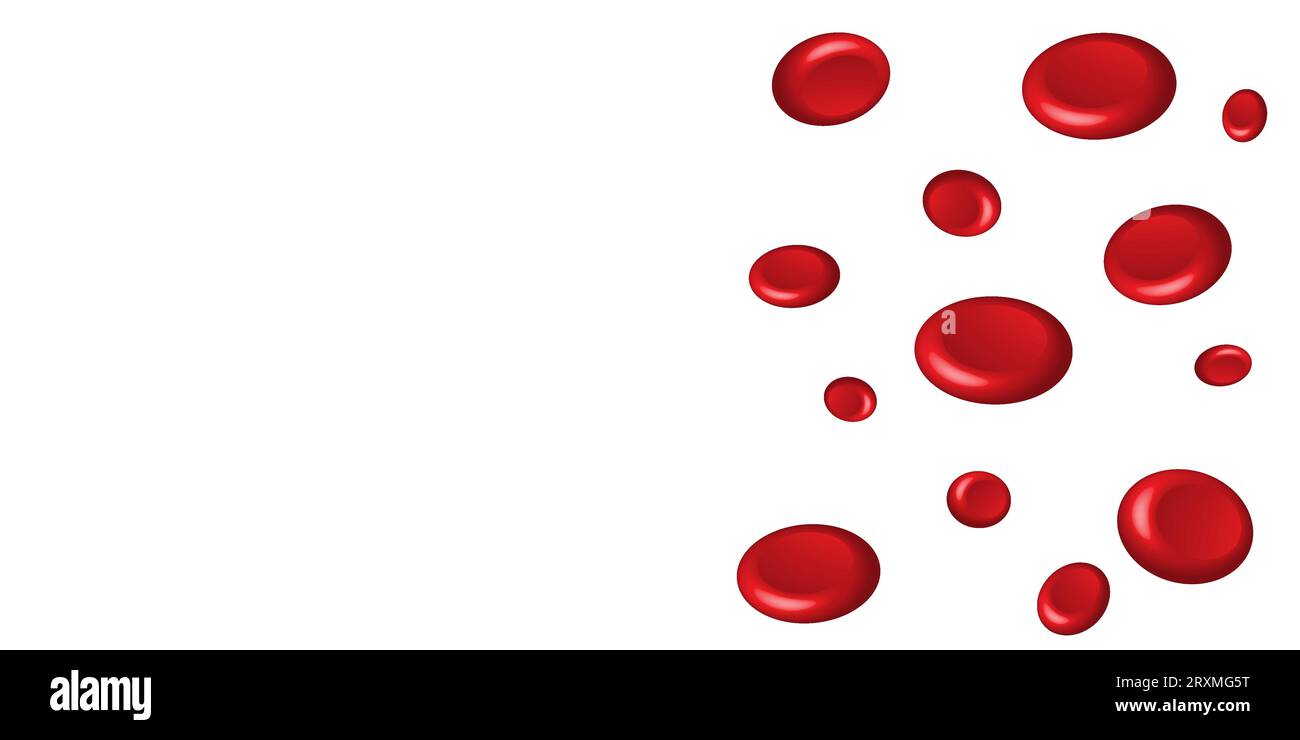 Red blood cells on isolated white background. Medical and Healthcare ...