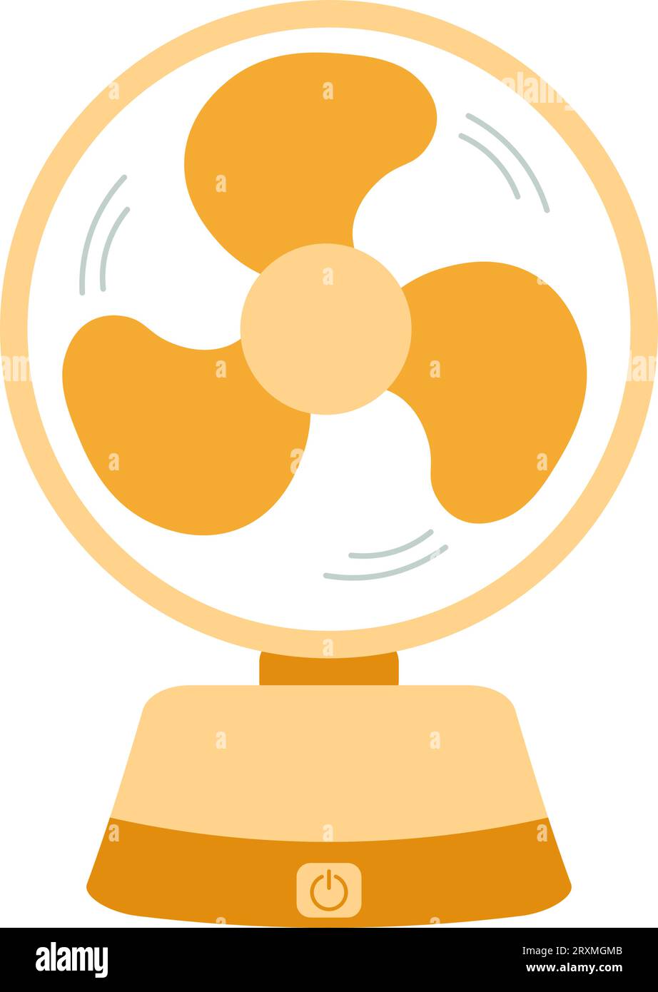 Modern portable fan. Comfort electric blower. Wind ventilator. Isolated ...