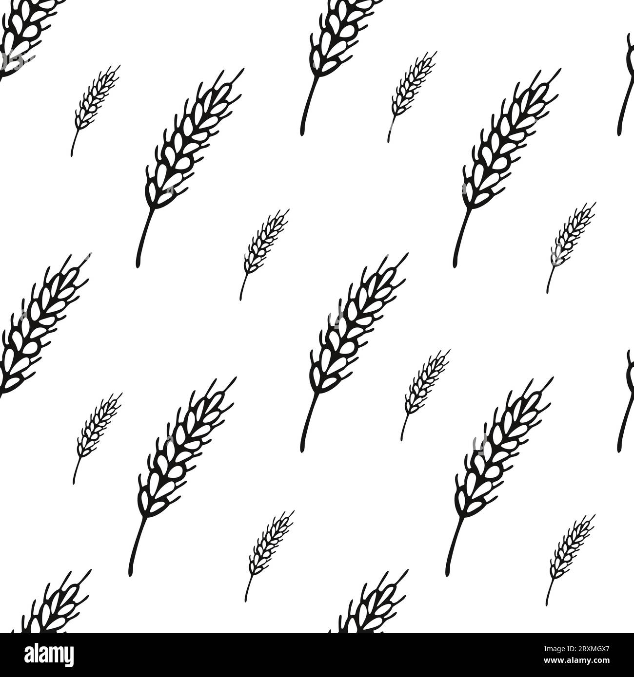 Simple texture with ears of wheat for wrapping paper, wallpaper, prints ...