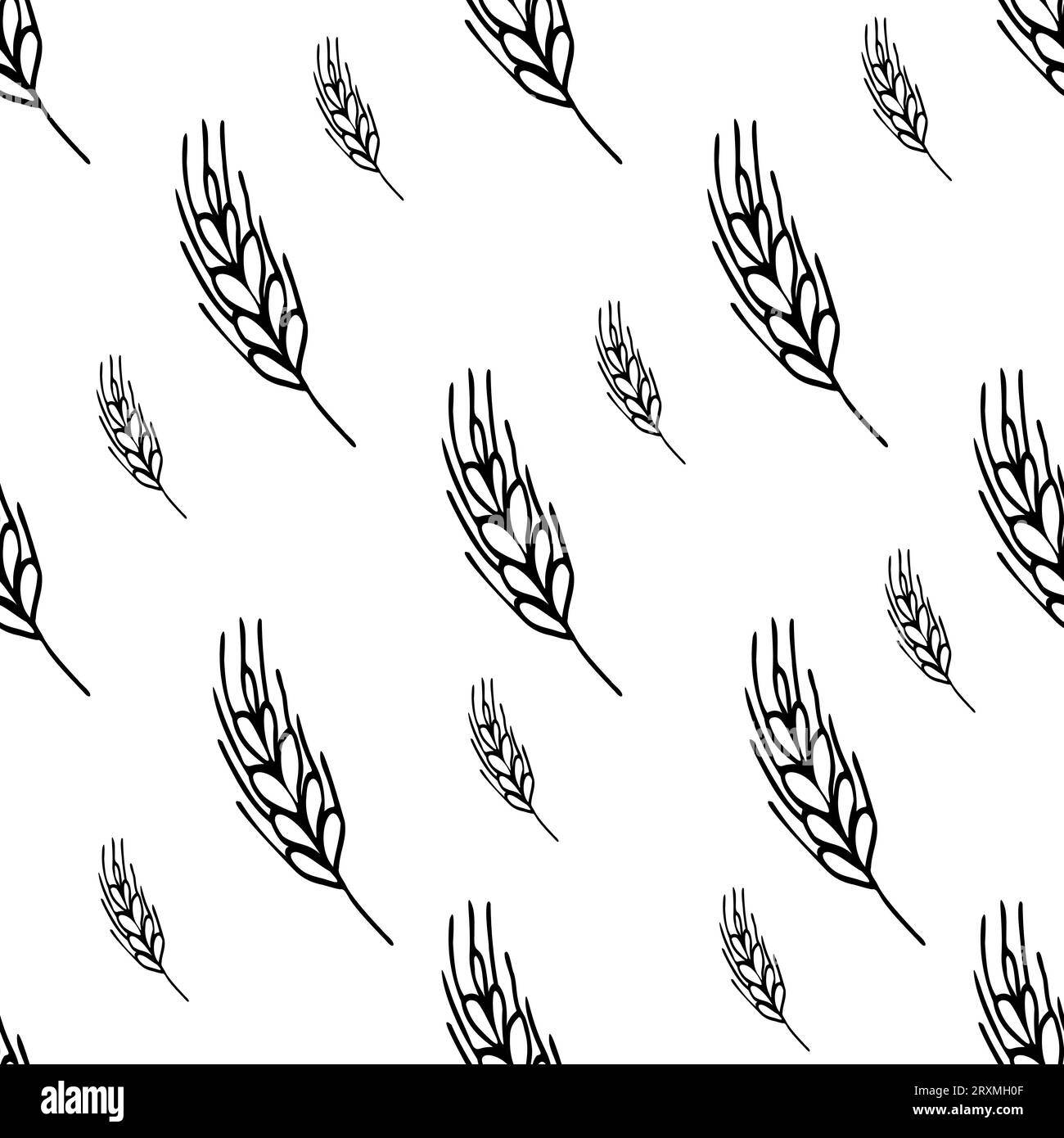 Simple texture with ears of wheat for wrapping paper, wallpaper, prints ...