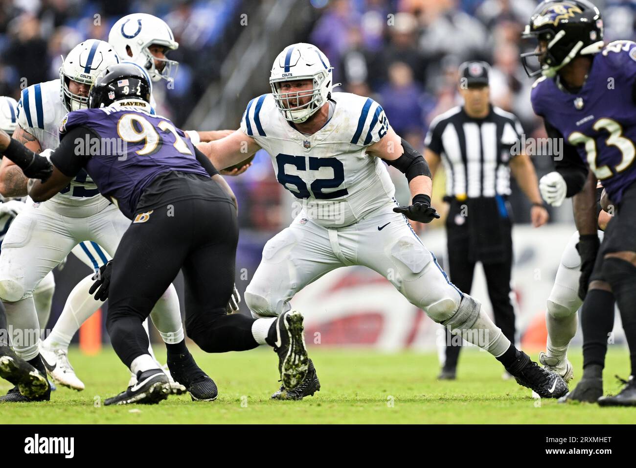 Indianapolis Colts center Wesley French (62) in action during the ...