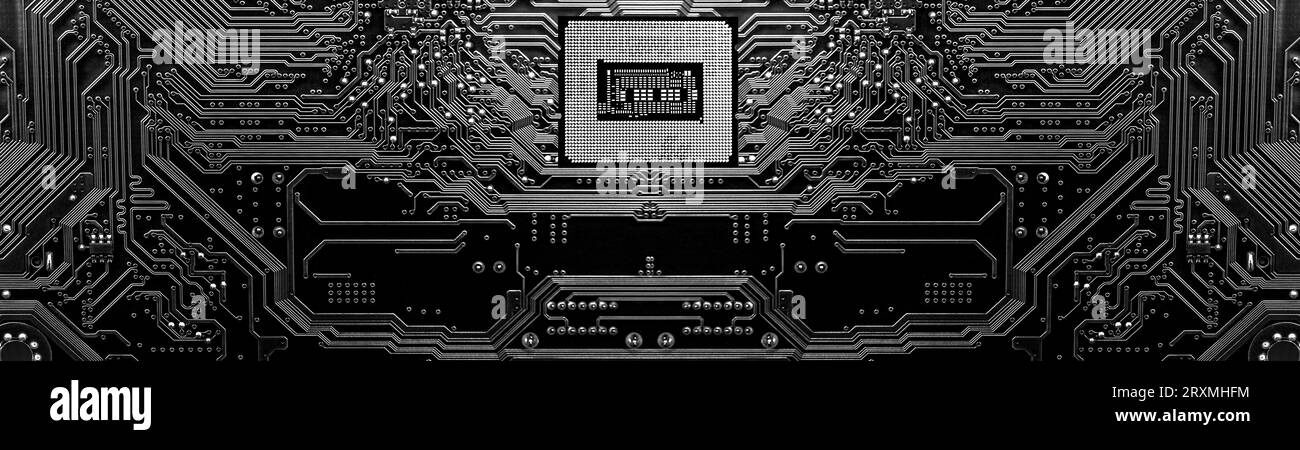 Circuit motherboard background with copy space. Computer components ...
