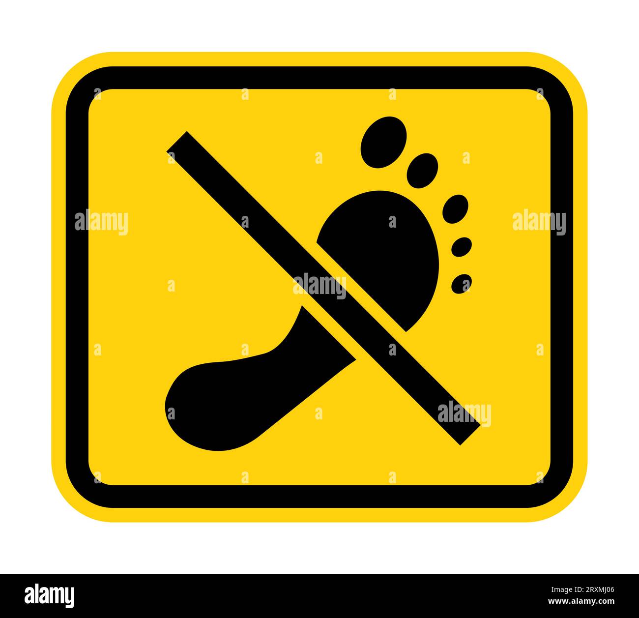 Danger Sign Do Not Stand Here On White Background Stock Vector Image ...