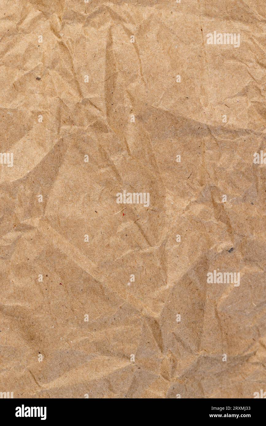 crumpled packaging paper from recycled paper, yellow packaging paper ...