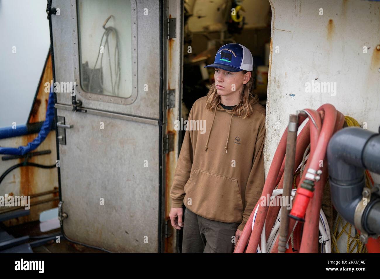 Lane Bolich, captain of the Harmony, poses for a portrait, Saturday ...