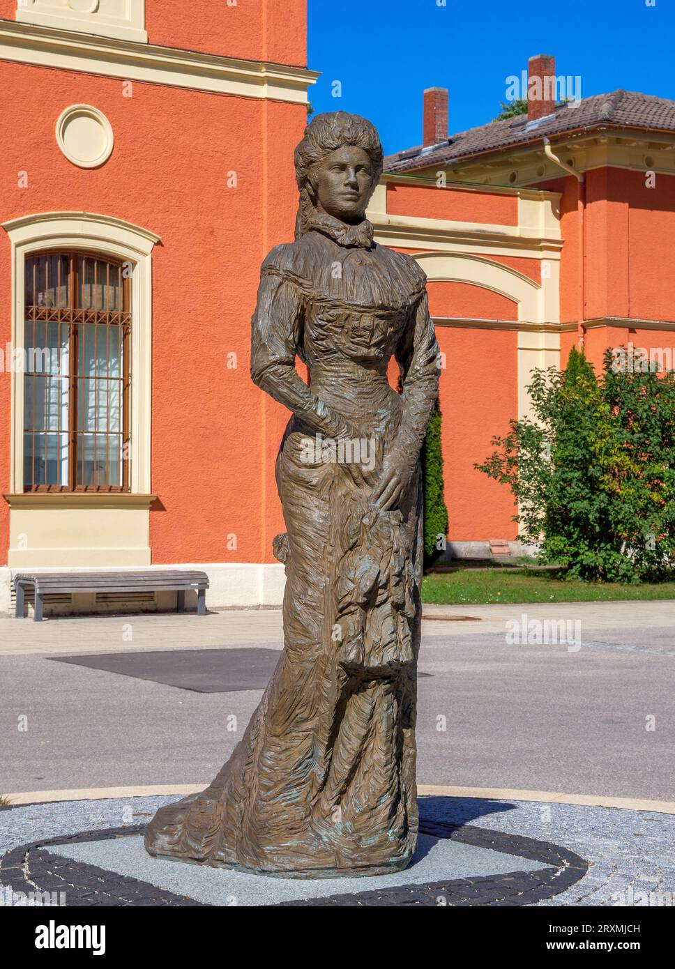 Sisi statue at Possenhofen train station, Bavaria, Germany, Europe ...