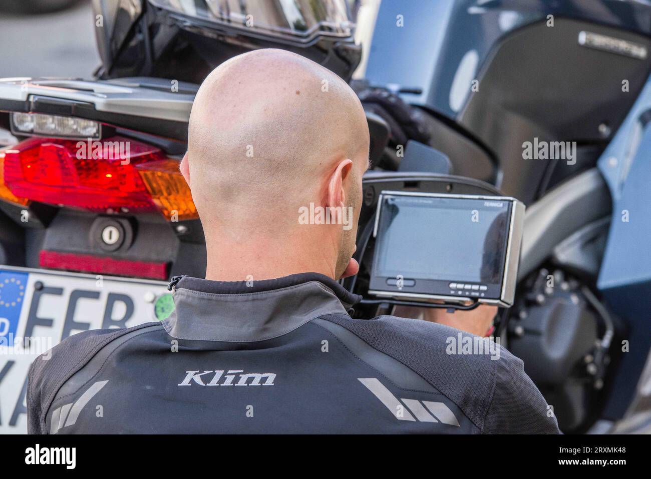 Munich, Bavaria, Germany. 26th Sep, 2023. A police officer operates the ...
