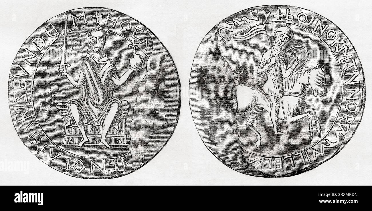 The Great Seal of William the Conqueror. William I, c. 1028 - 1087, aka ...