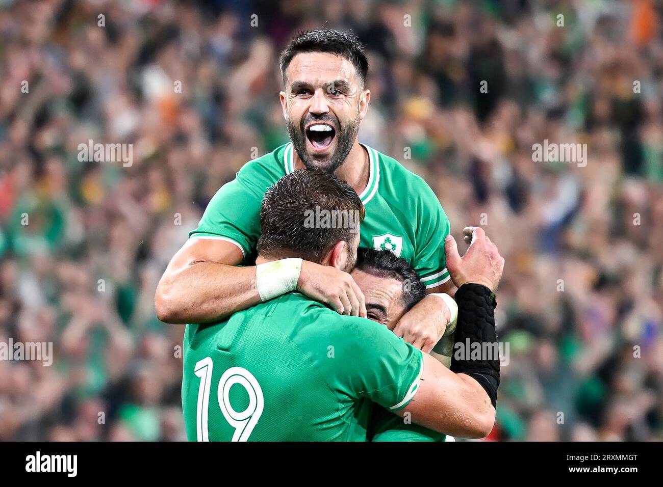 Gerard Conor Murray and James Lowe celebrate victory during the World ...