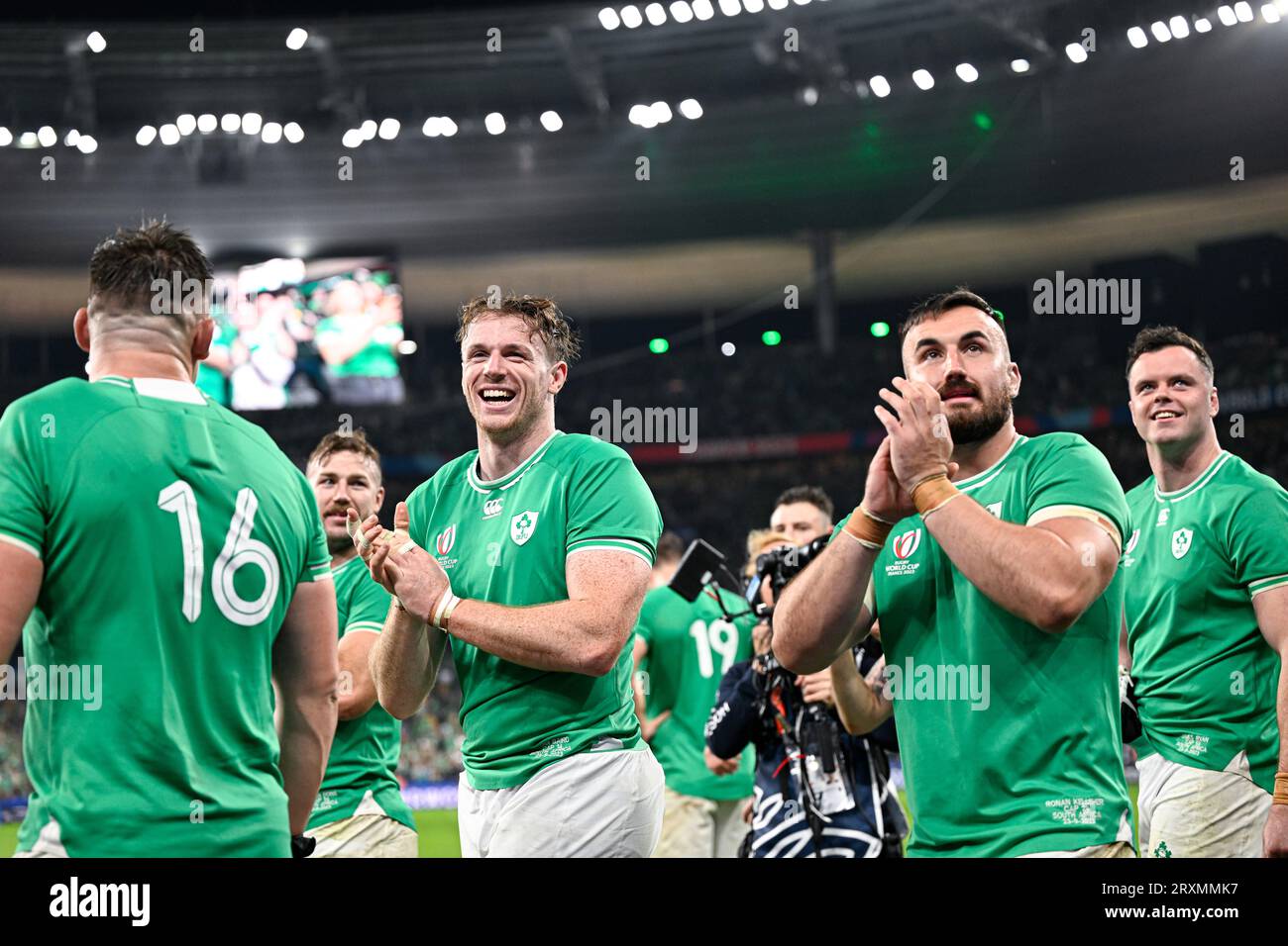 Paris, France. 23rd Sep, 2023. Ryan Baird and Ronan Kelleher during the ...