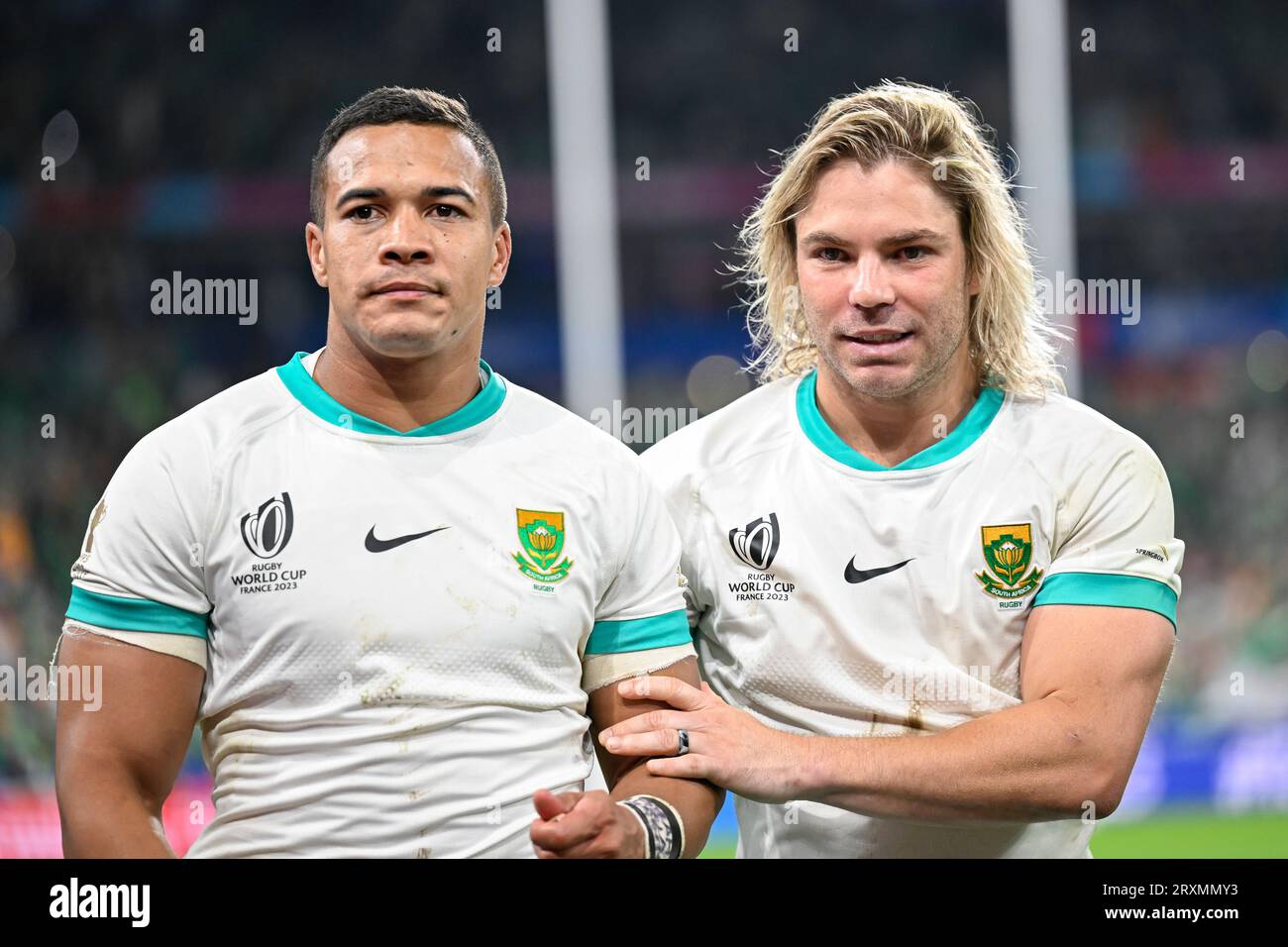 Francois Faf de Klerk and Cheslin Kolbe during the World Cup RWC 2023 ...