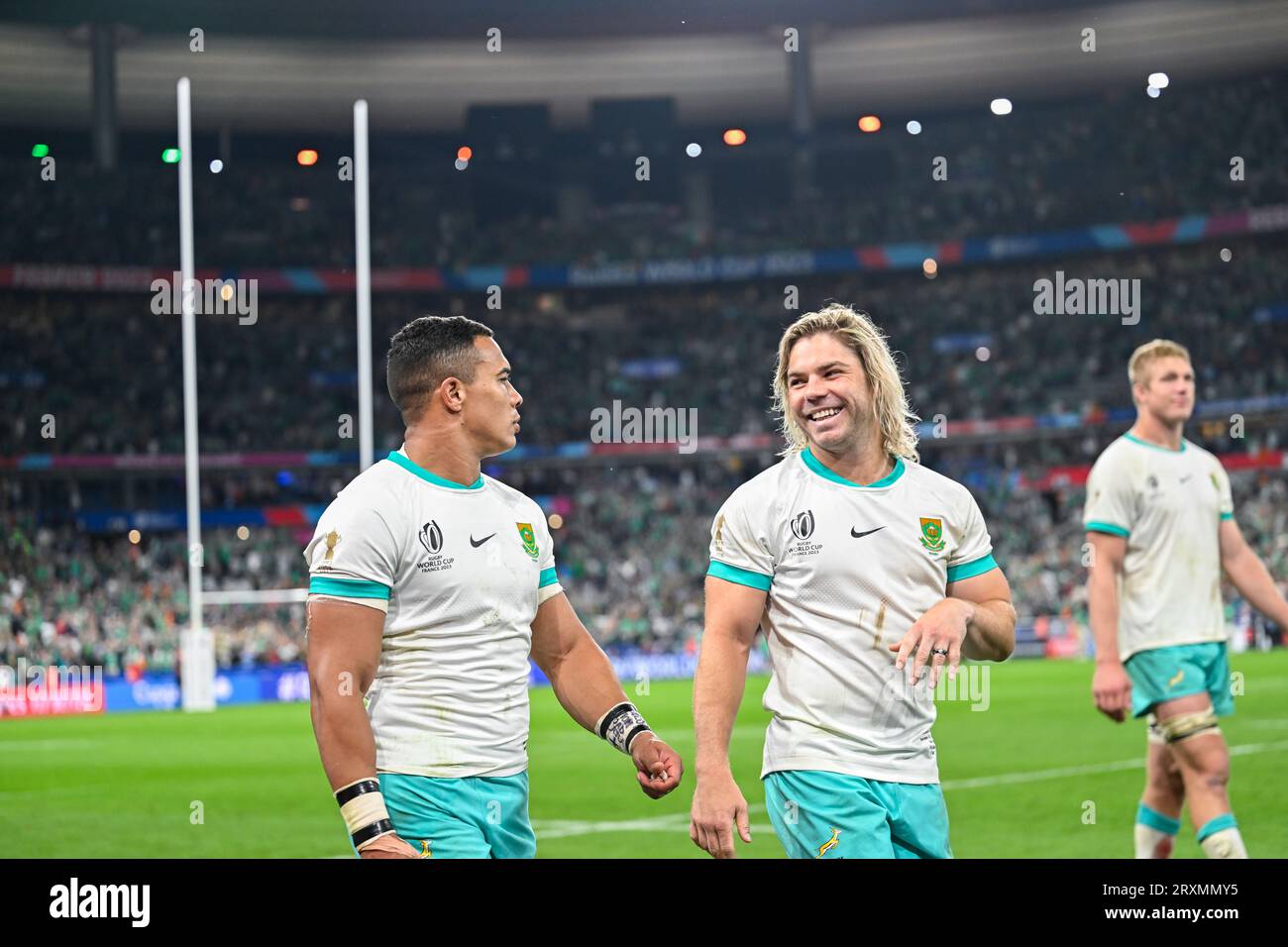 Paris, France. 23rd Sep, 2023. Francois Faf de Klerk and Cheslin Kolbe ...