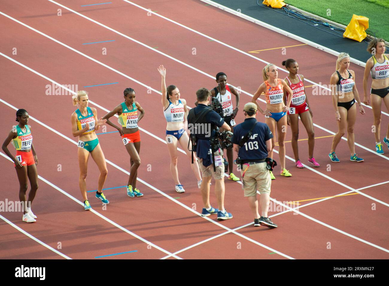 Women's 5000 Metres - London 2017 World Athletics Championship Stock ...