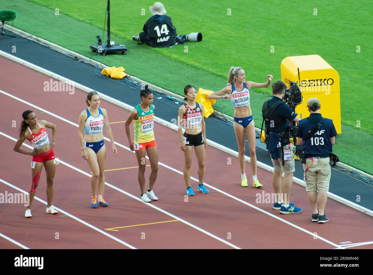 Women's 5000 Metres - London 2017 World Athletics Championship Stock ...