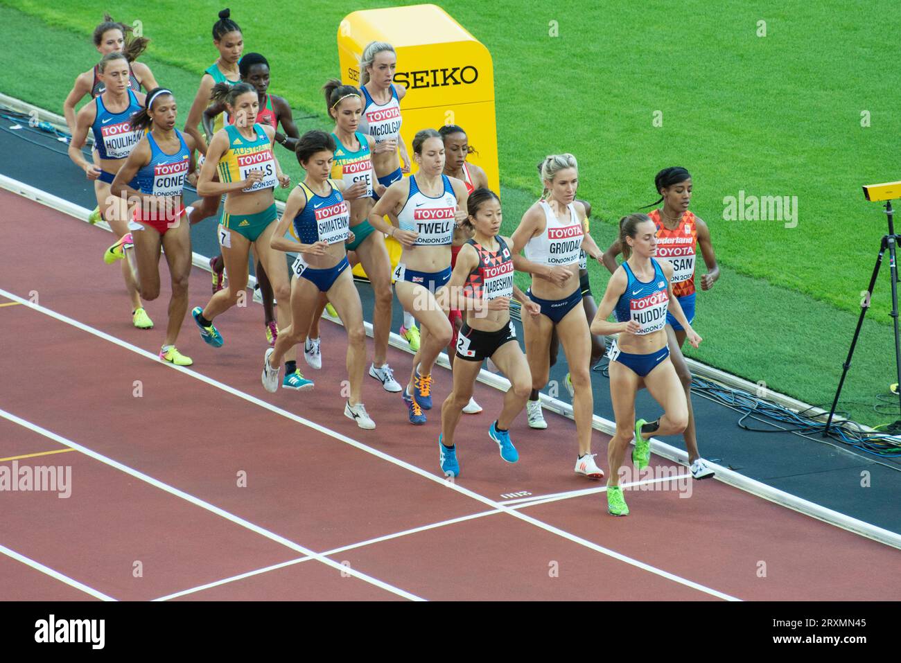 Women's 5000 Metres - London 2017 World Athletics Championship Stock ...