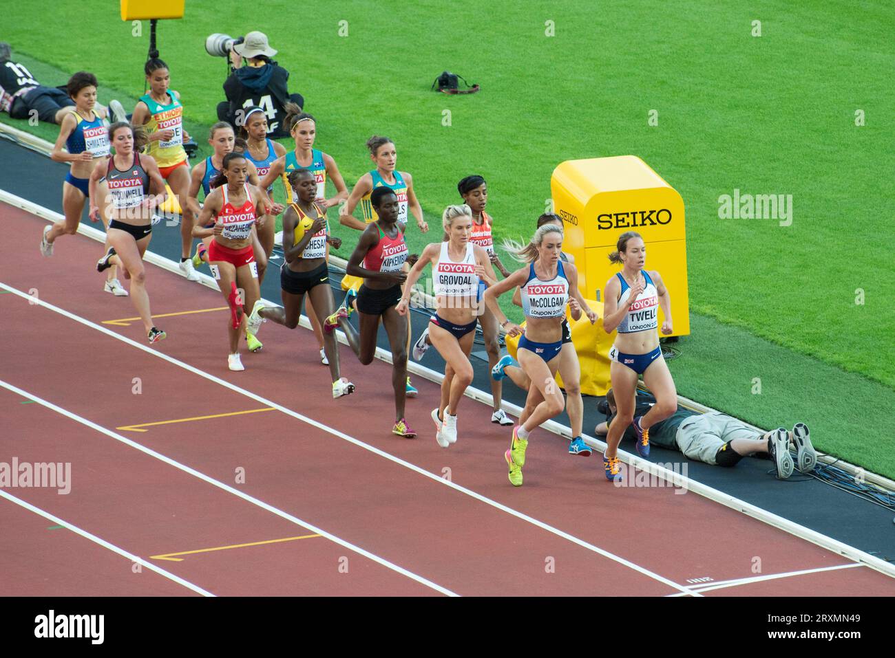 Women's 5000 Metres - London 2017 World Athletics Championship Stock ...