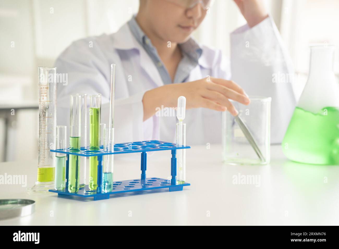 Children scientist learning on biology and chemistry in the laboratory ...