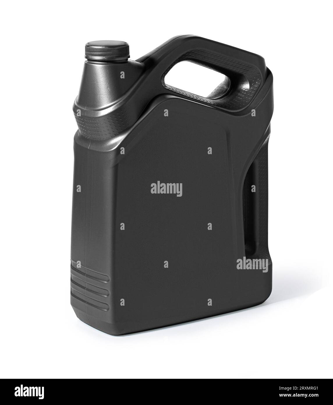 black plastic canister for lubricants without label, container for ...