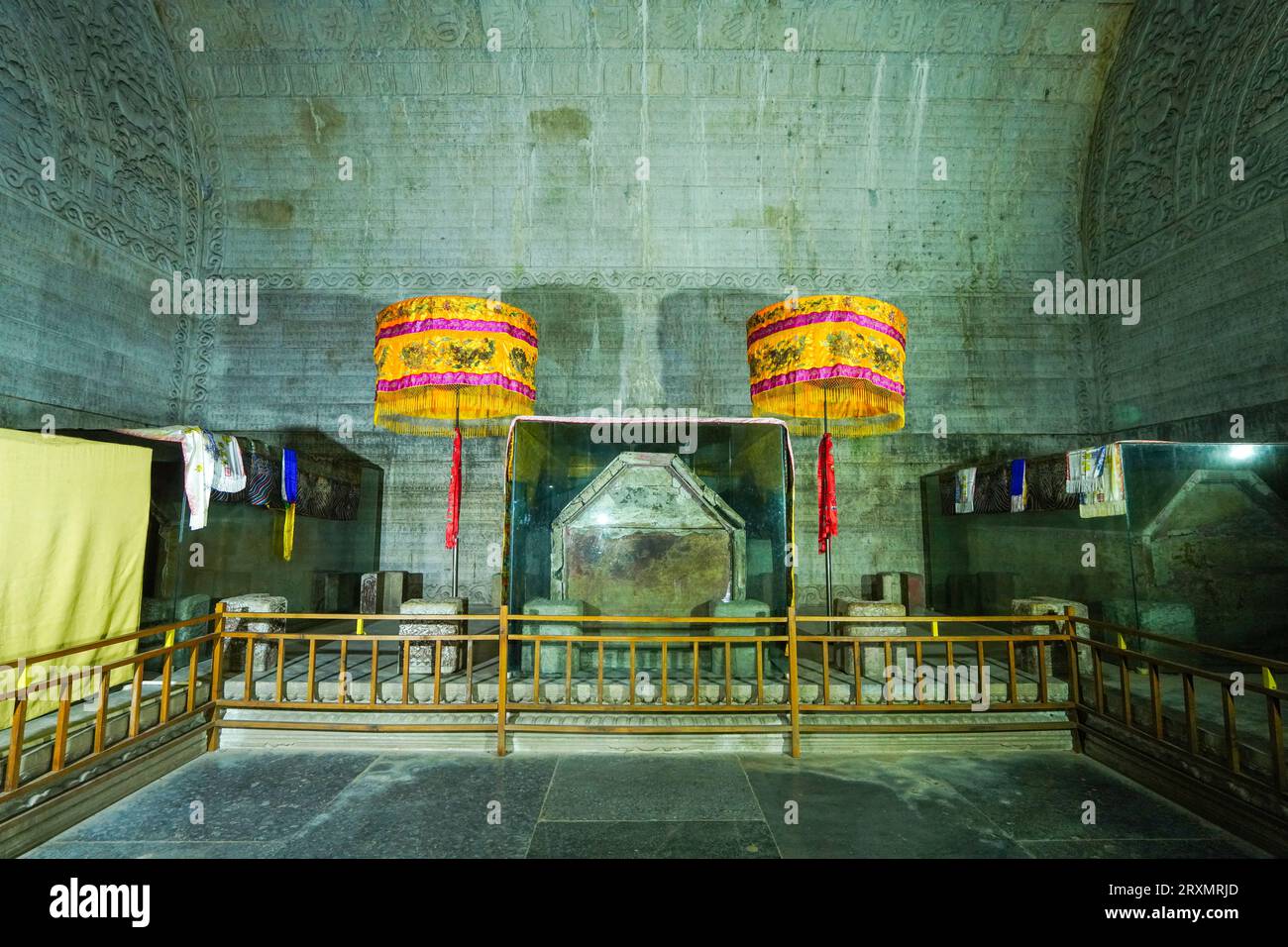 Zunhua City, China - April 8, 2023: The underground palace of the tomb ...