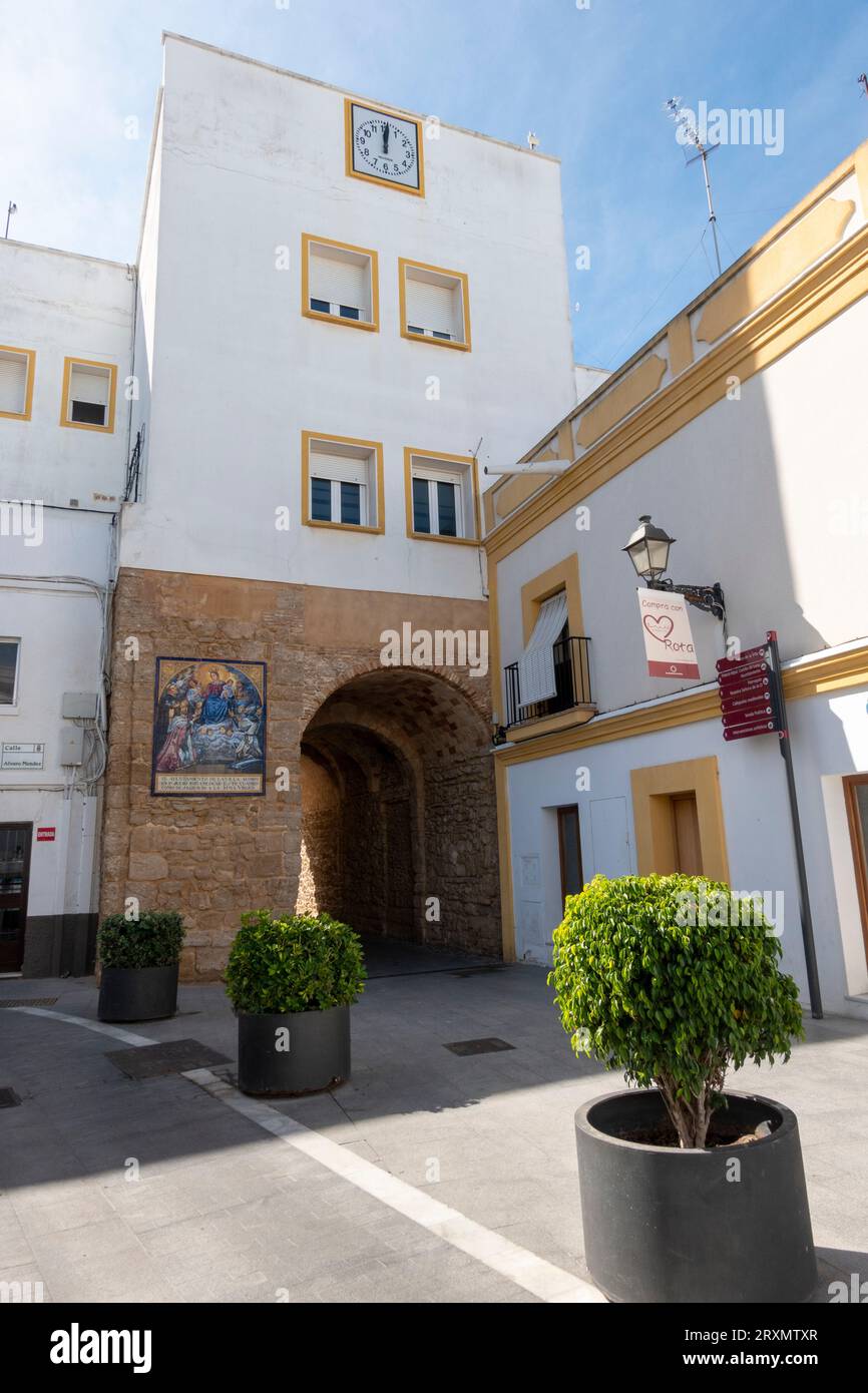 Rota, Cadiz, Spain - September 23, 2023:The 'Puerta de la Villa ...