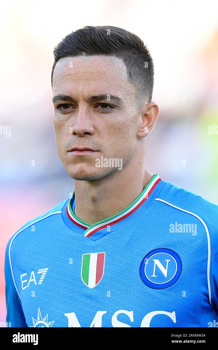 Giacomo Raspadori of SSC Napoli looks on during the Serie A Tim match ...