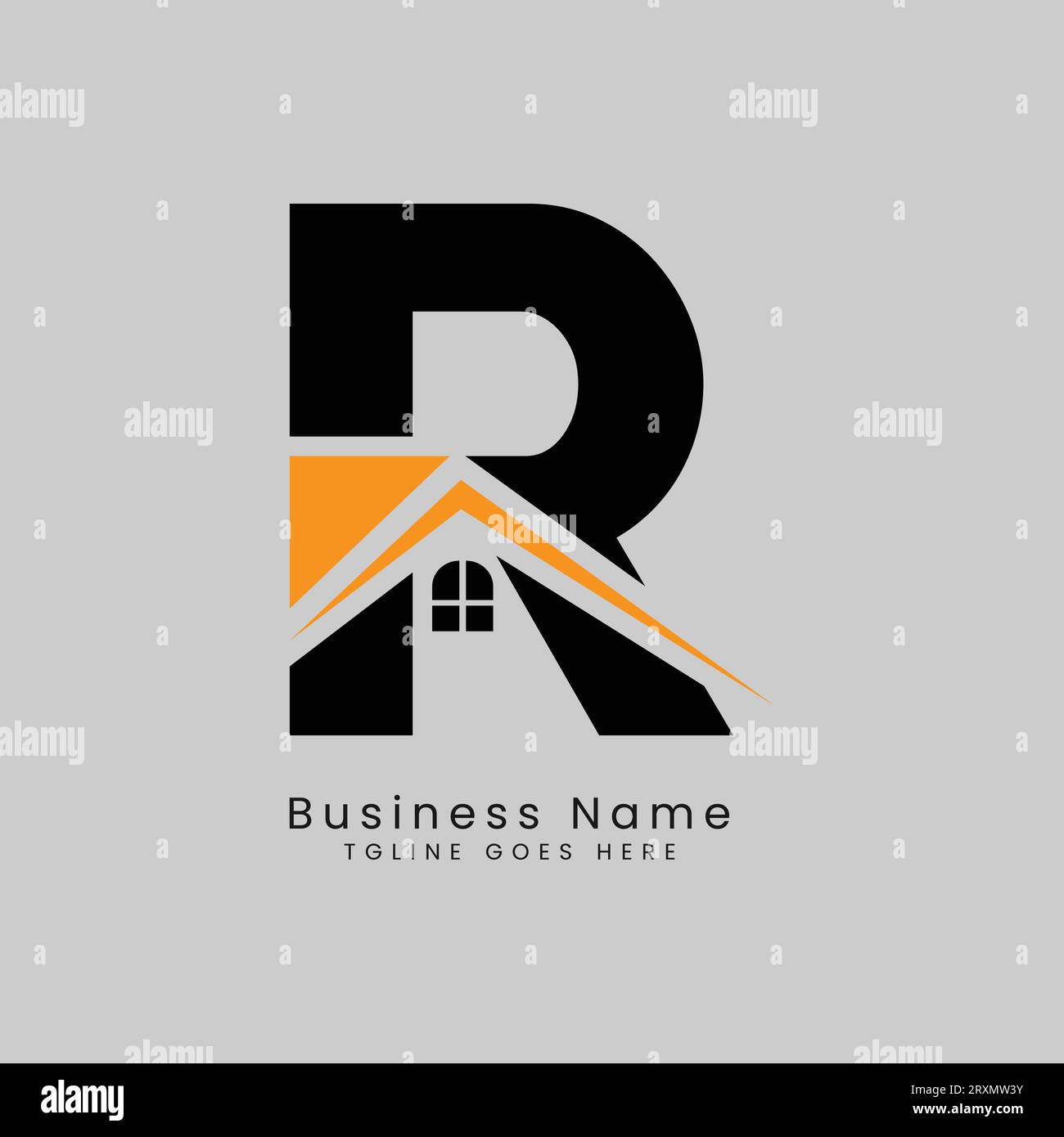 R Letter Real Estate Logo, Vector illustration Template Concept Design ...