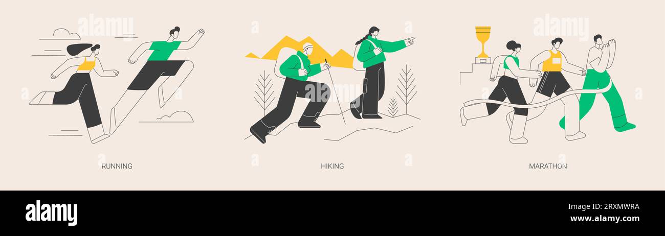 Sports lifestyle abstract concept vector illustrations Stock Vector ...