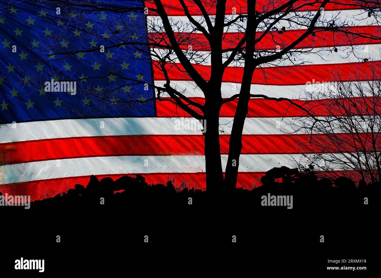 Shadow behind flag hi-res stock photography and images - Alamy