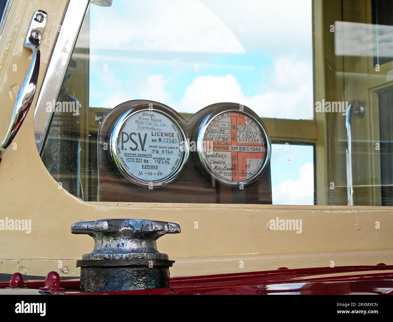vintage East Kent bus licence plate, 1940's Stock Photo - Alamy