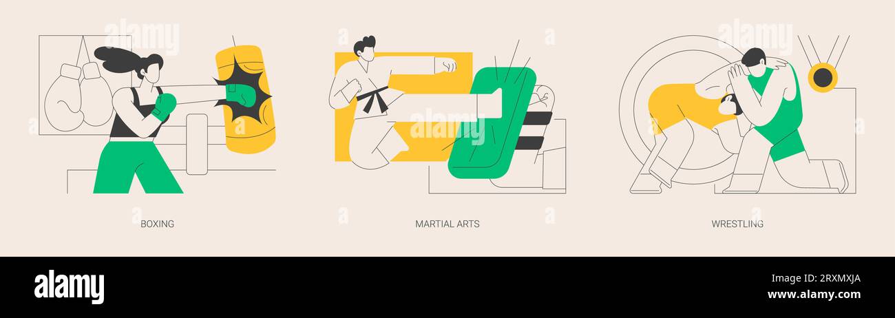 Combat sport abstract concept vector illustrations Stock Vector Image ...