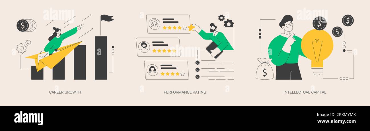 Employee efficiency abstract concept vector illustrations Stock Vector ...