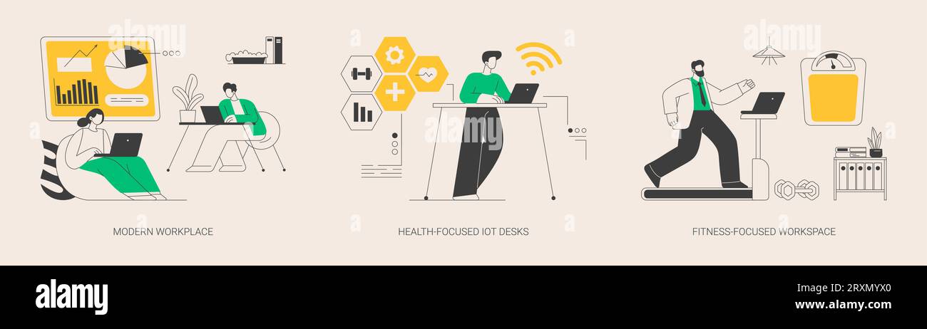 Modern office abstract concept vector illustrations Stock Vector Image ...