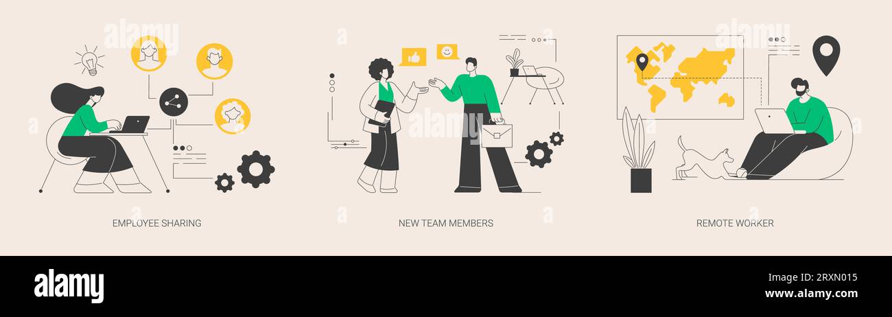 Teamwork abstract concept vector illustrations Stock Vector Image & Art ...