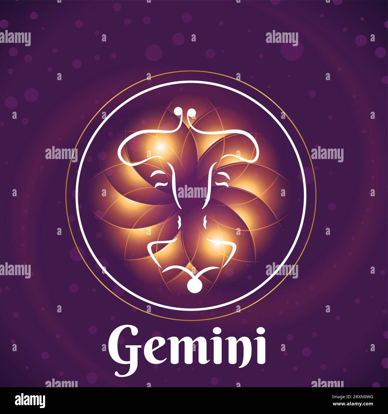 The illustration - zodiac sign in the gold color Stock Vector Image ...
