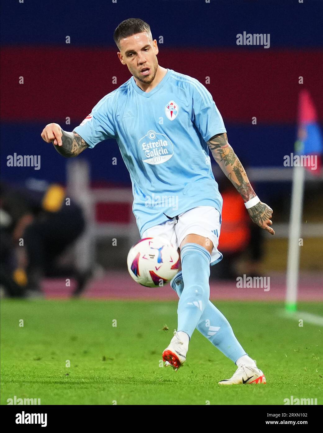 Mihailo Ristic of RC Celta during the La Liga EA Sports match between ...