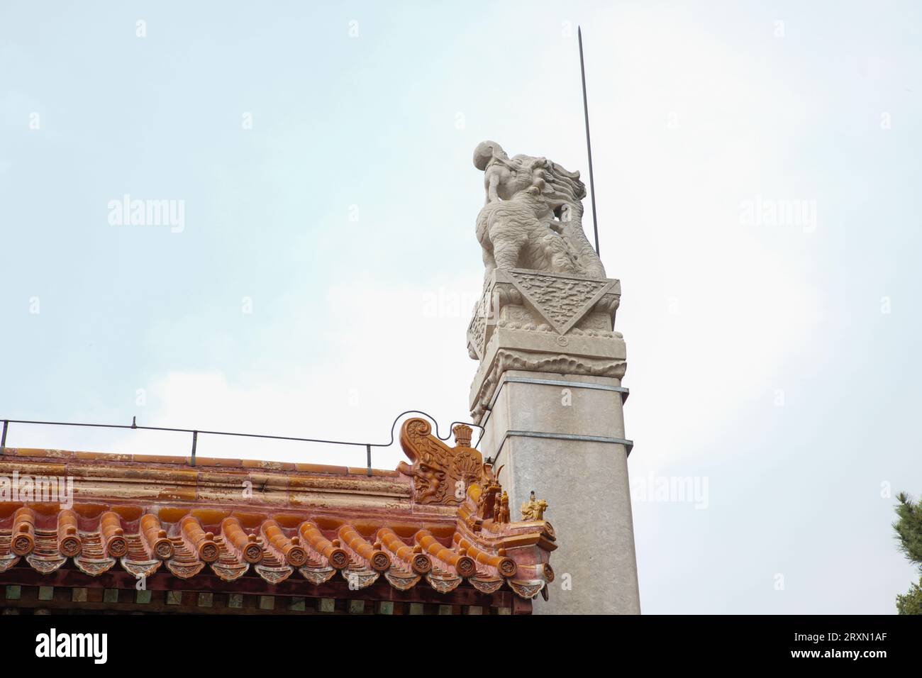 Lion Stone Carving in the Eastern Tombs of the Qing Dynasty, North ...