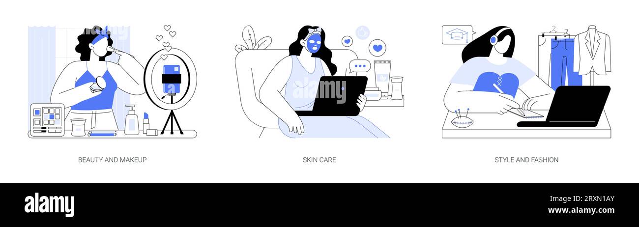 Beauty workshops isolated cartoon vector illustrations se Stock Vector ...