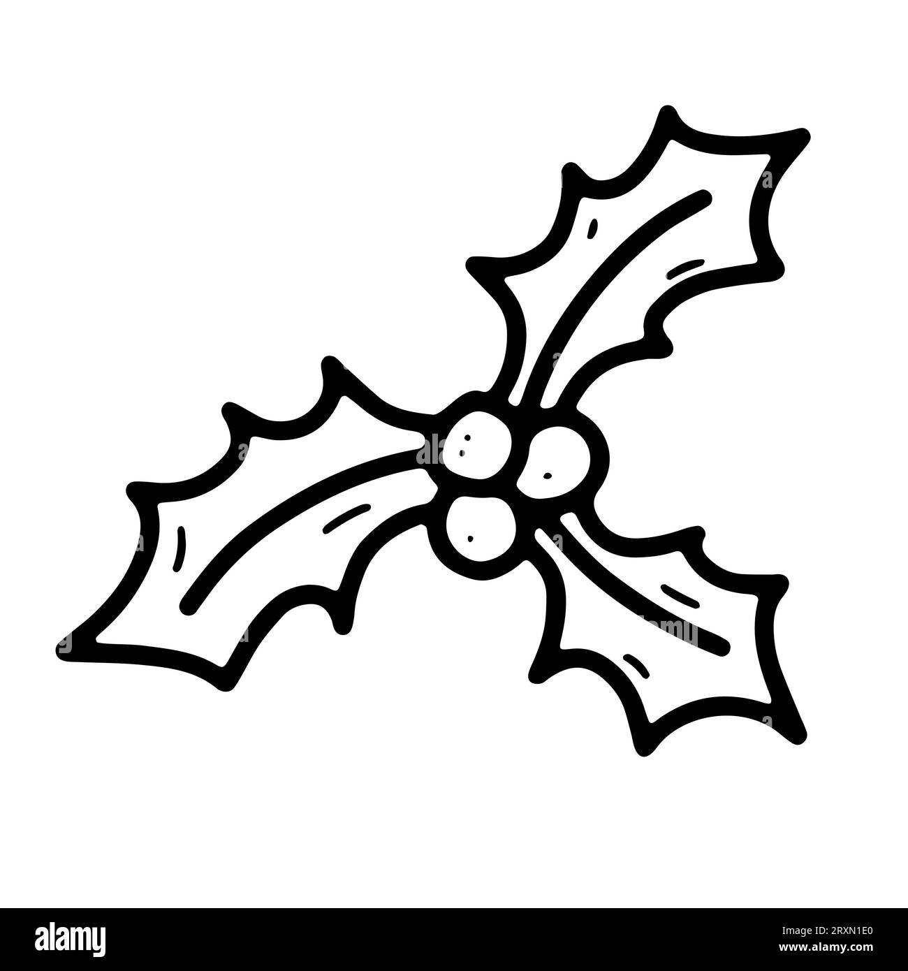 Leaves on winter branch Stock Vector Images - Alamy