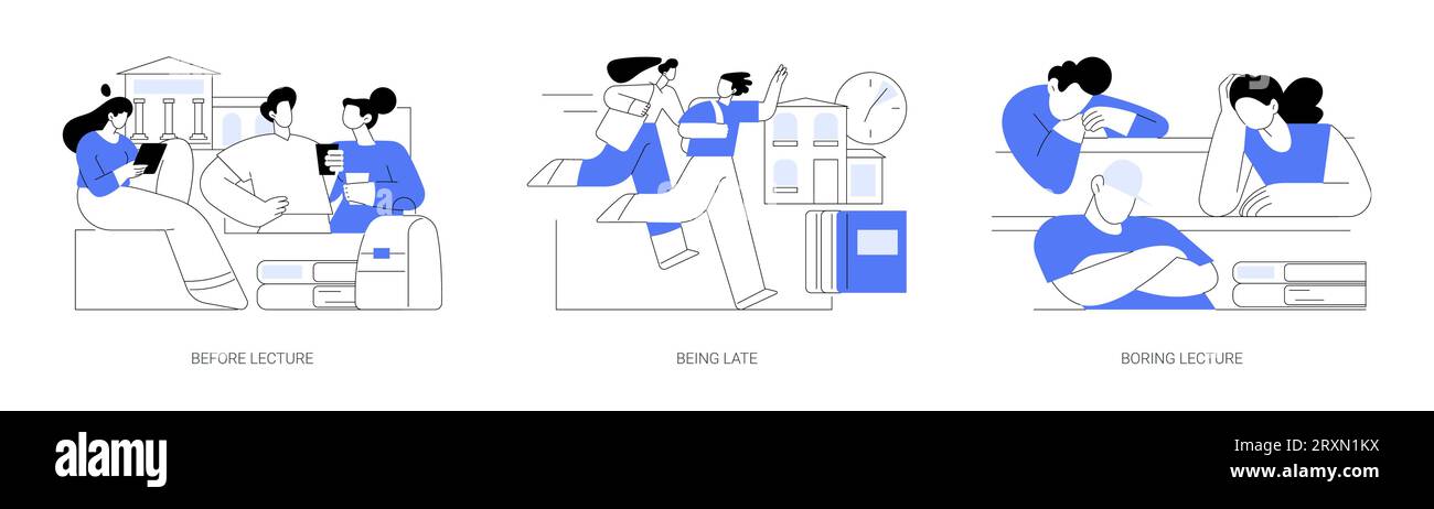 College student and teacher talking Stock Vector Images - Alamy