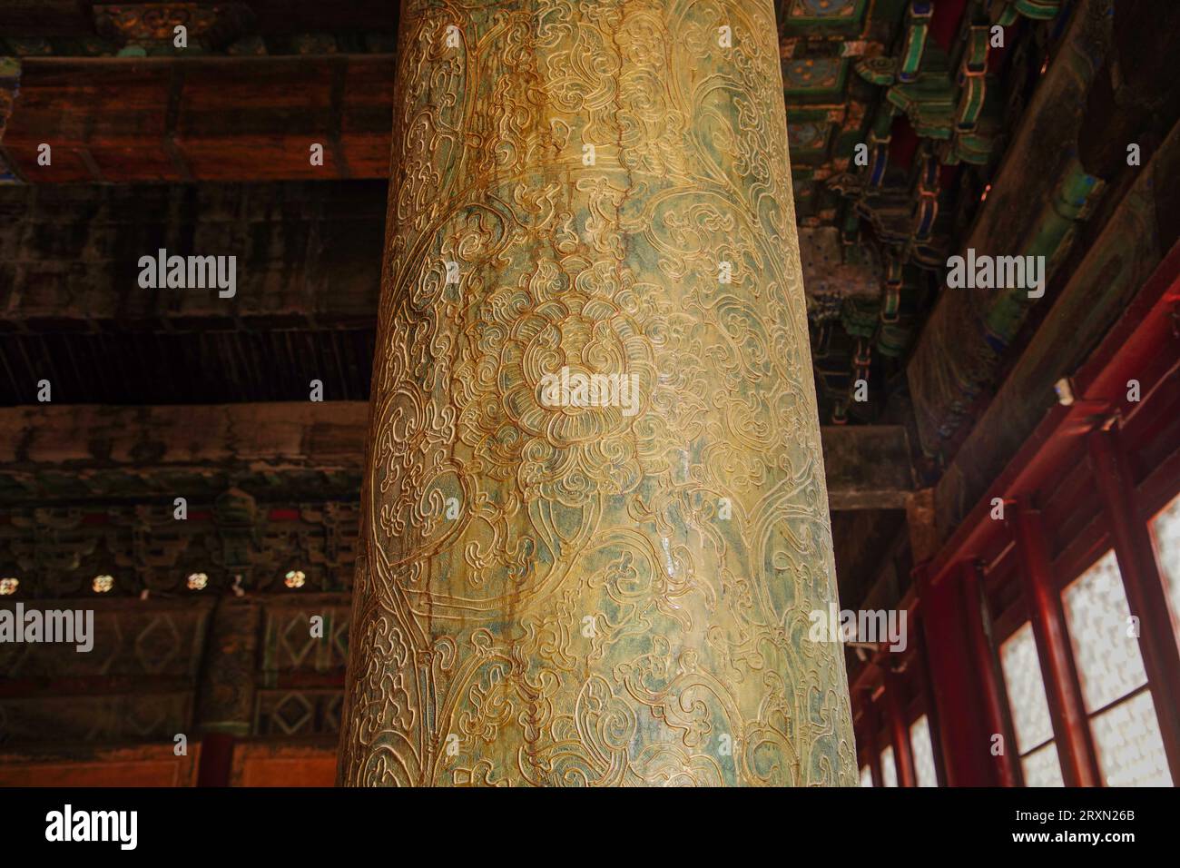 Exquisite column texture structure in the Eastern Tombs of the Qing ...